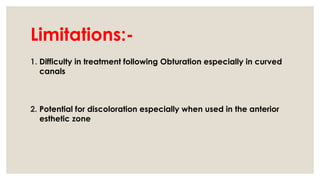 Obturation of the Radicular Space in Endodontics Grossmann | PPTX