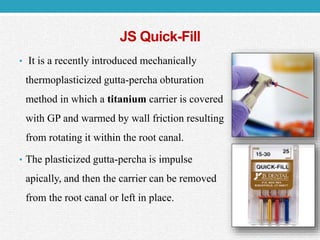 Obturation technique | PPTX