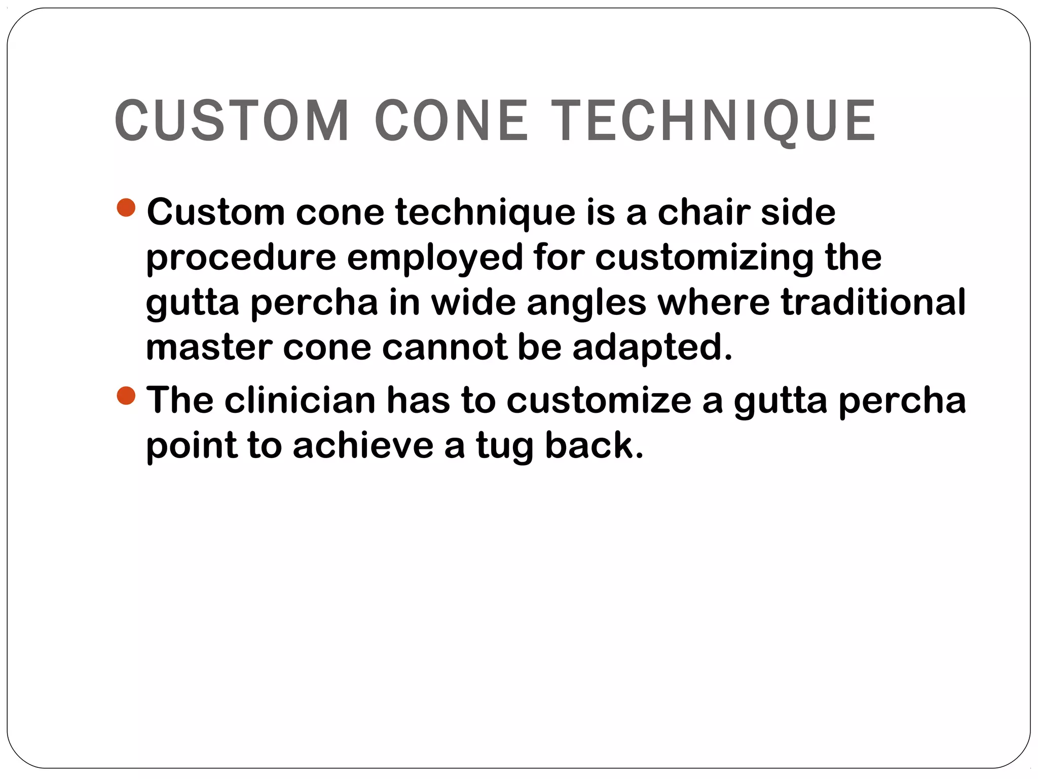 Obturation techniques | PPT