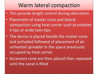 Obturation techniques | PPTX