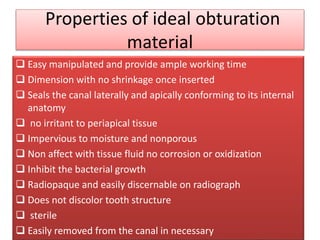 Obturation techniques | PPT