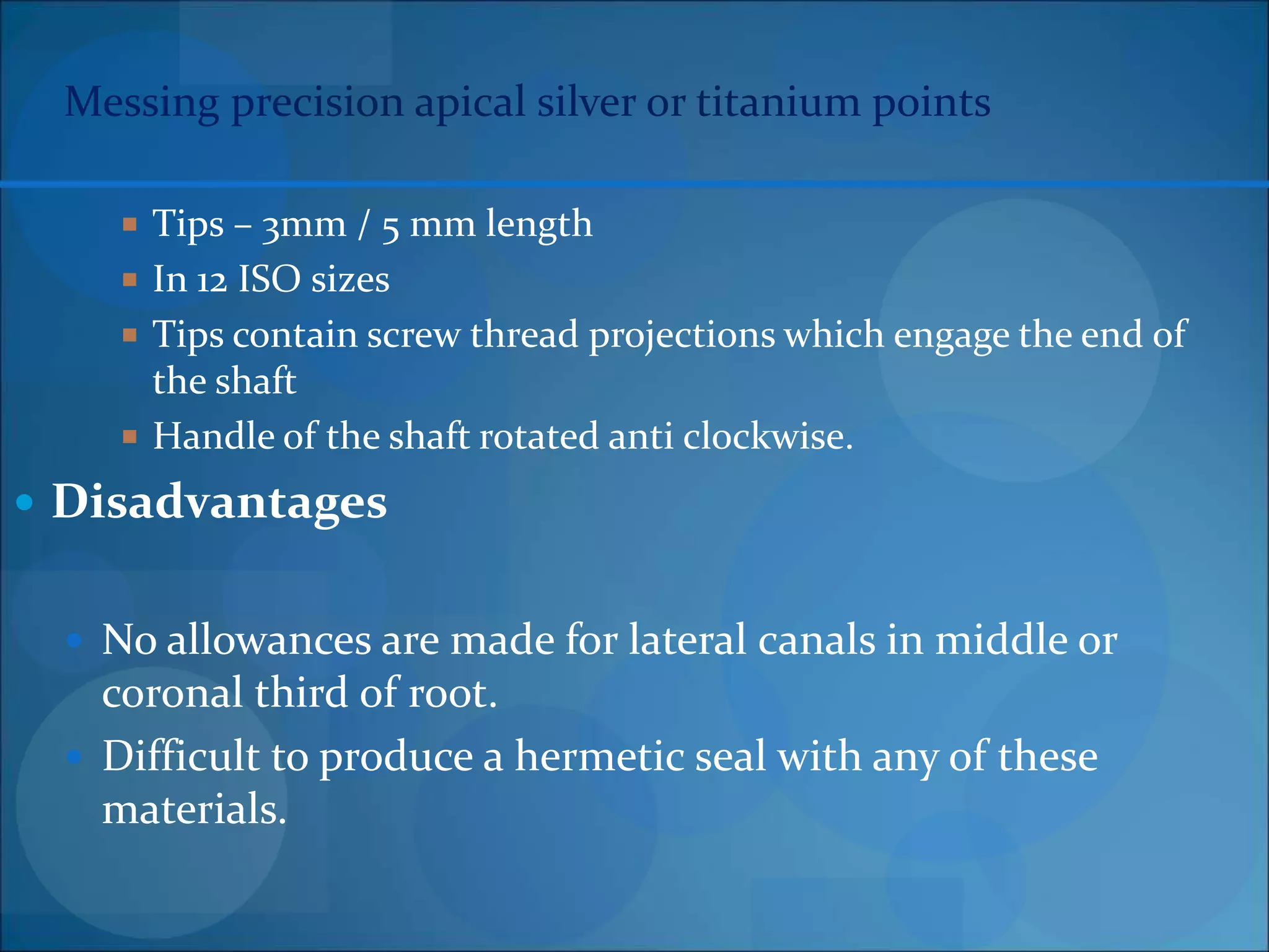 obturation techniques | PPT