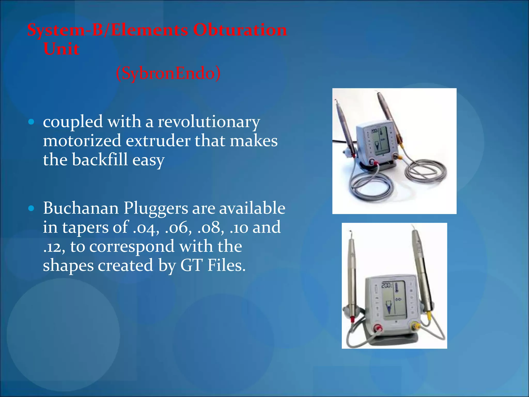 obturation techniques | PPT