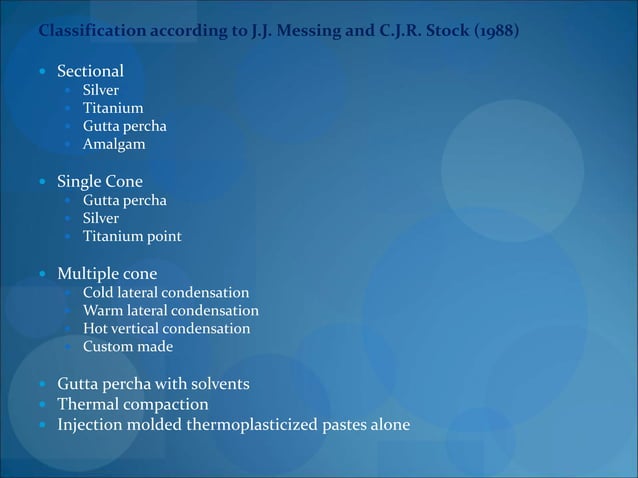 obturation techniques | PPT | Oral care | Personal Care