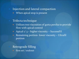 obturation techniques | PPT