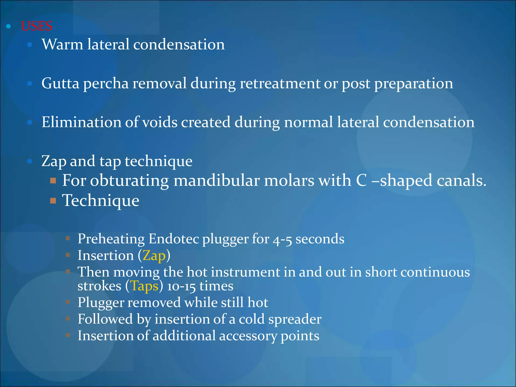 obturation techniques.ppt
