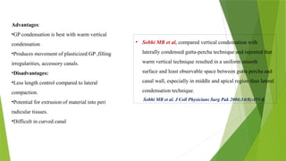 obturation techniques in endodontics.pptx