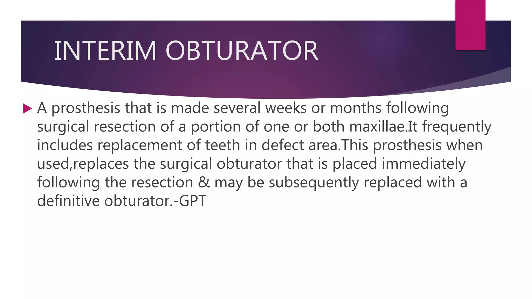 Obturator ppt | PPTX