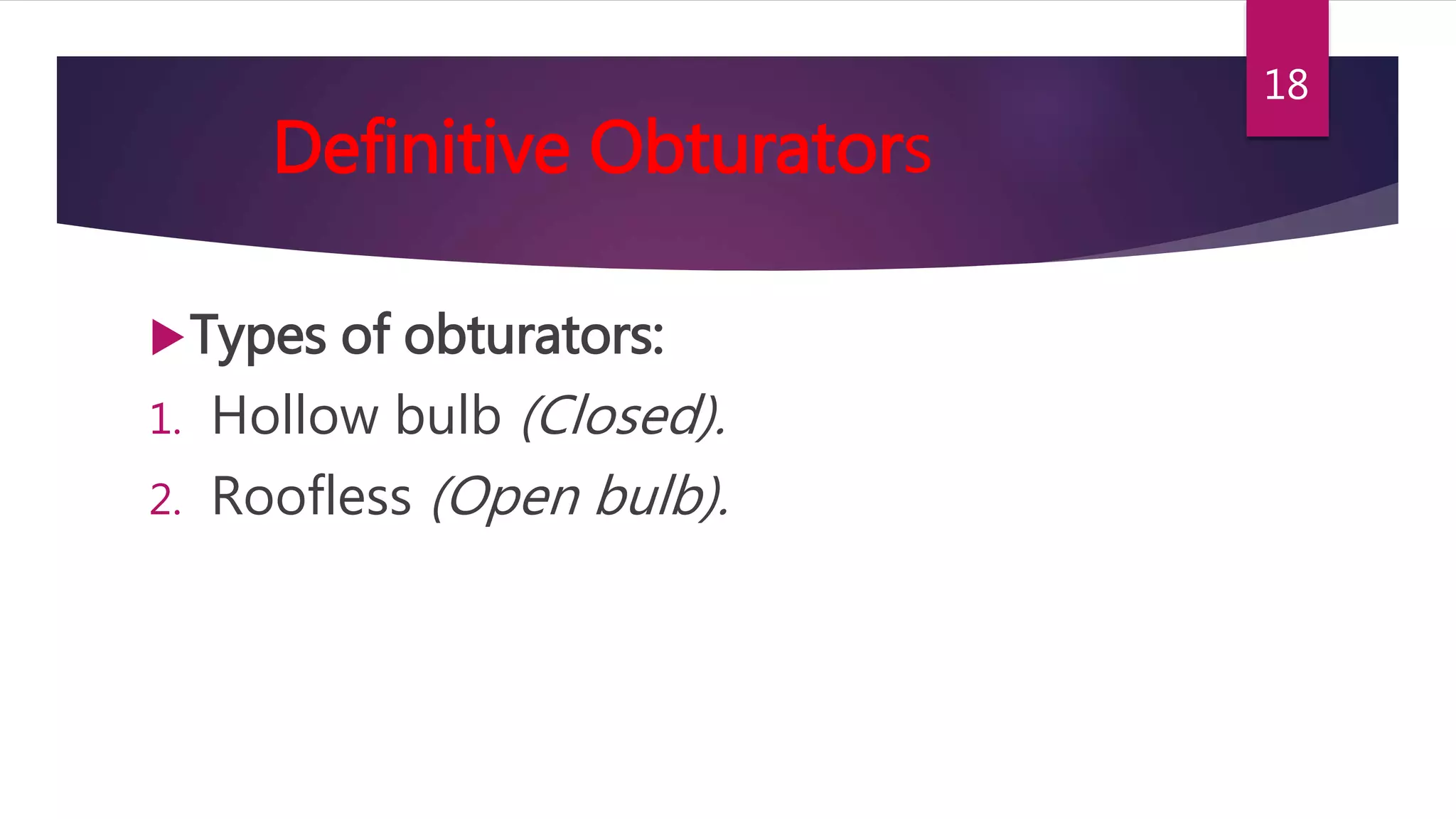 Obturator ppt | PPTX