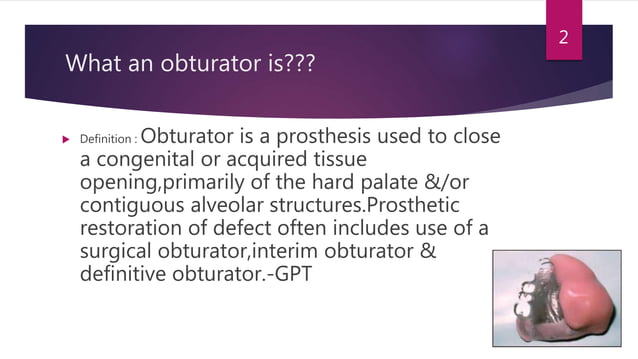 Obturator ppt | PPTX