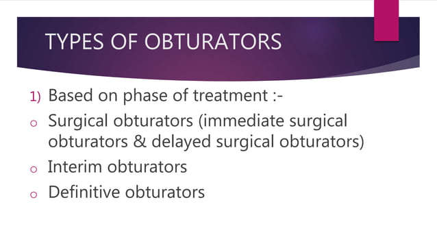 Obturator ppt | PPTX