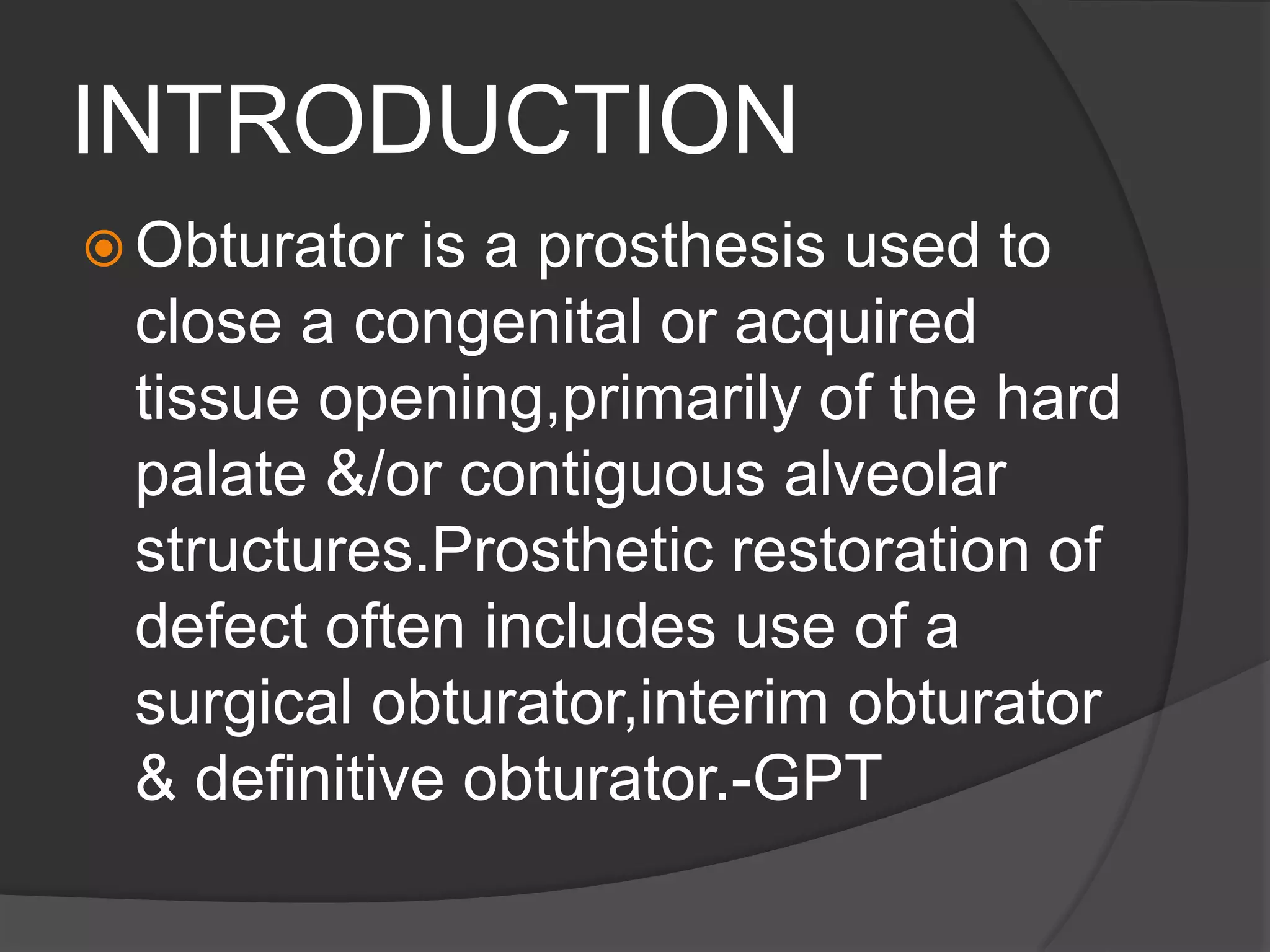 Obturators | PPTX