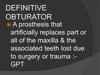 Obturators | PPTX