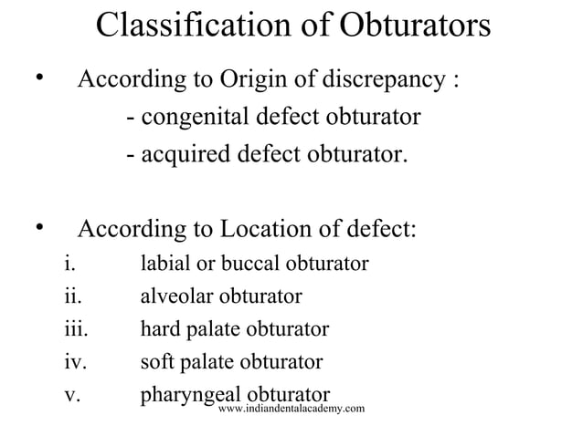 Obturators ii | PPT