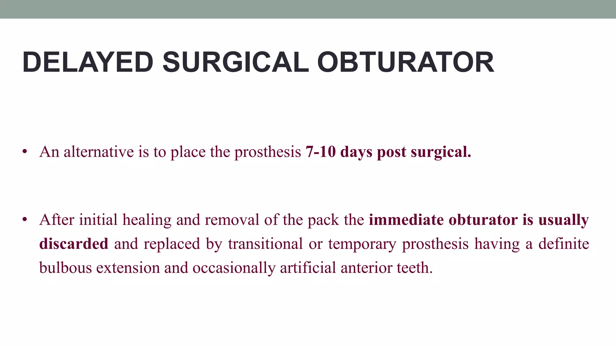 Obturators for acquired maxillary defects | PPTX