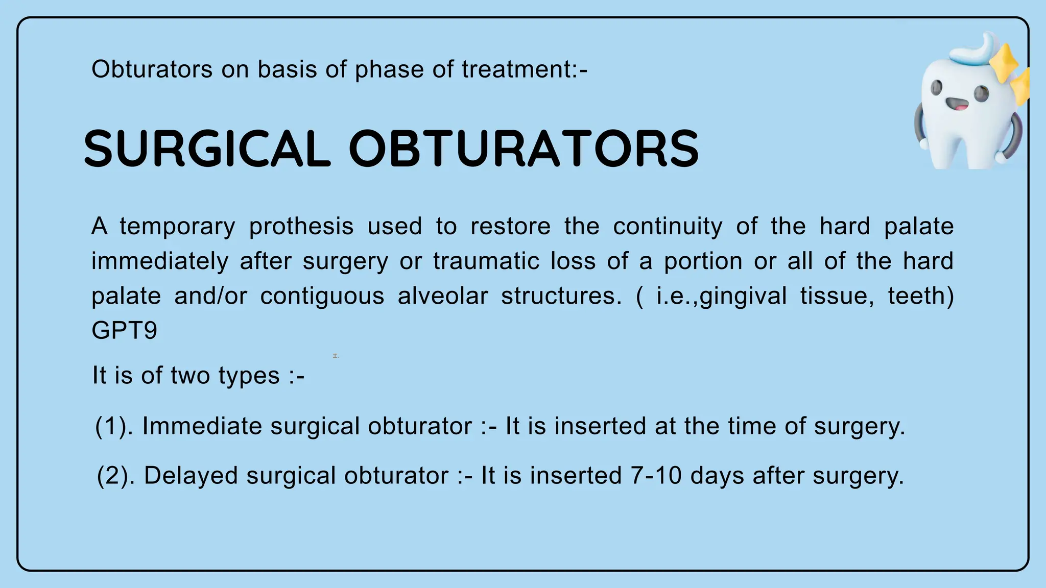 Brief discussion for Obturators used in Maxillofacial Rehabilitation | PPTX