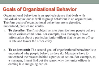 OB Introduction, Scope, Challenges and Opportunities, goal and OB Model ...
