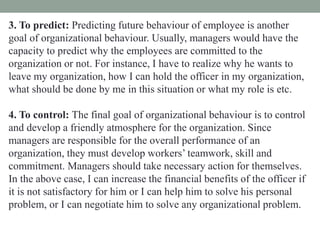 OB Introduction, Scope, Challenges and Opportunities, goal and OB Model | PPTX