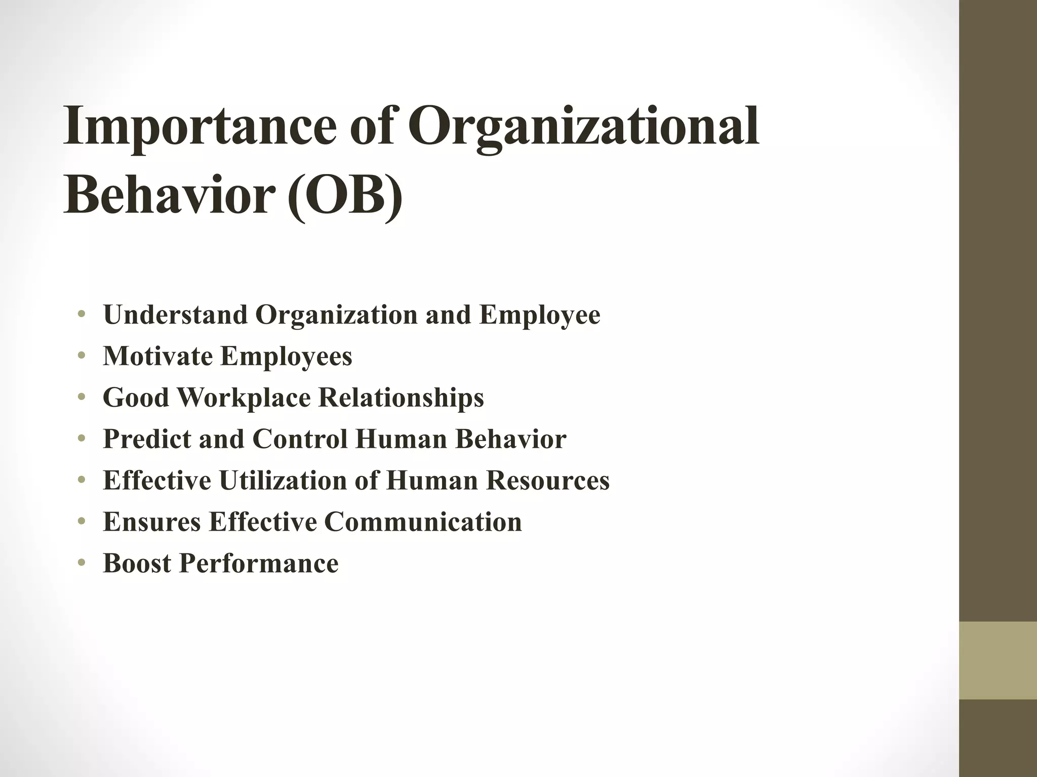 Organisational Behaviour.pptx | Human Resources | Business