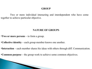 GROUP BEHAVIOUR | PPT