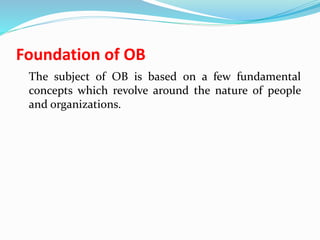 Introduction to Organizational Behaviour | PPTX