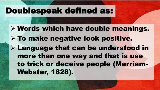 Doublespeak
