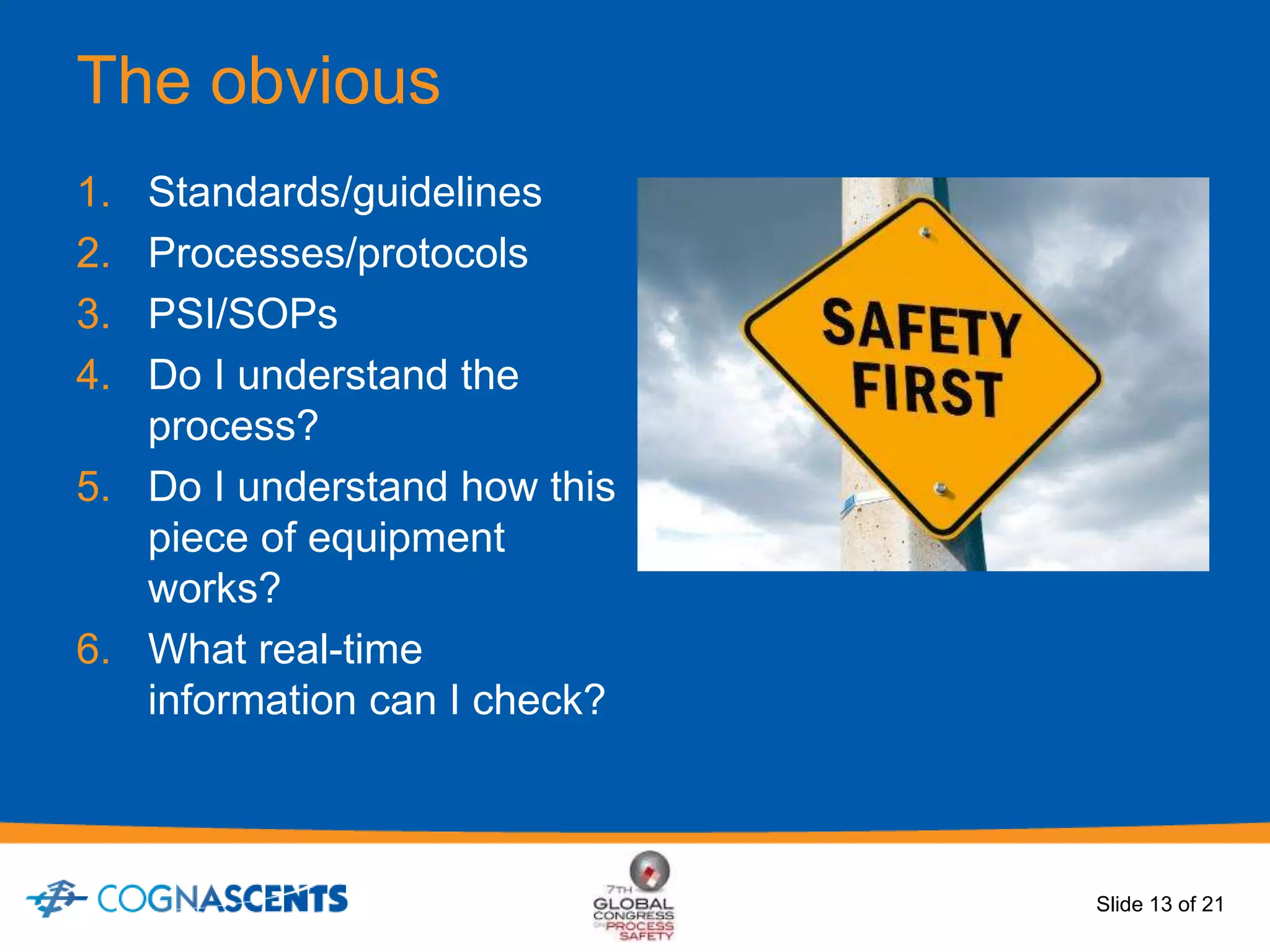 Obvious-to-Obscure Process Safety Checklist for Plant Engineers | PPTX ...