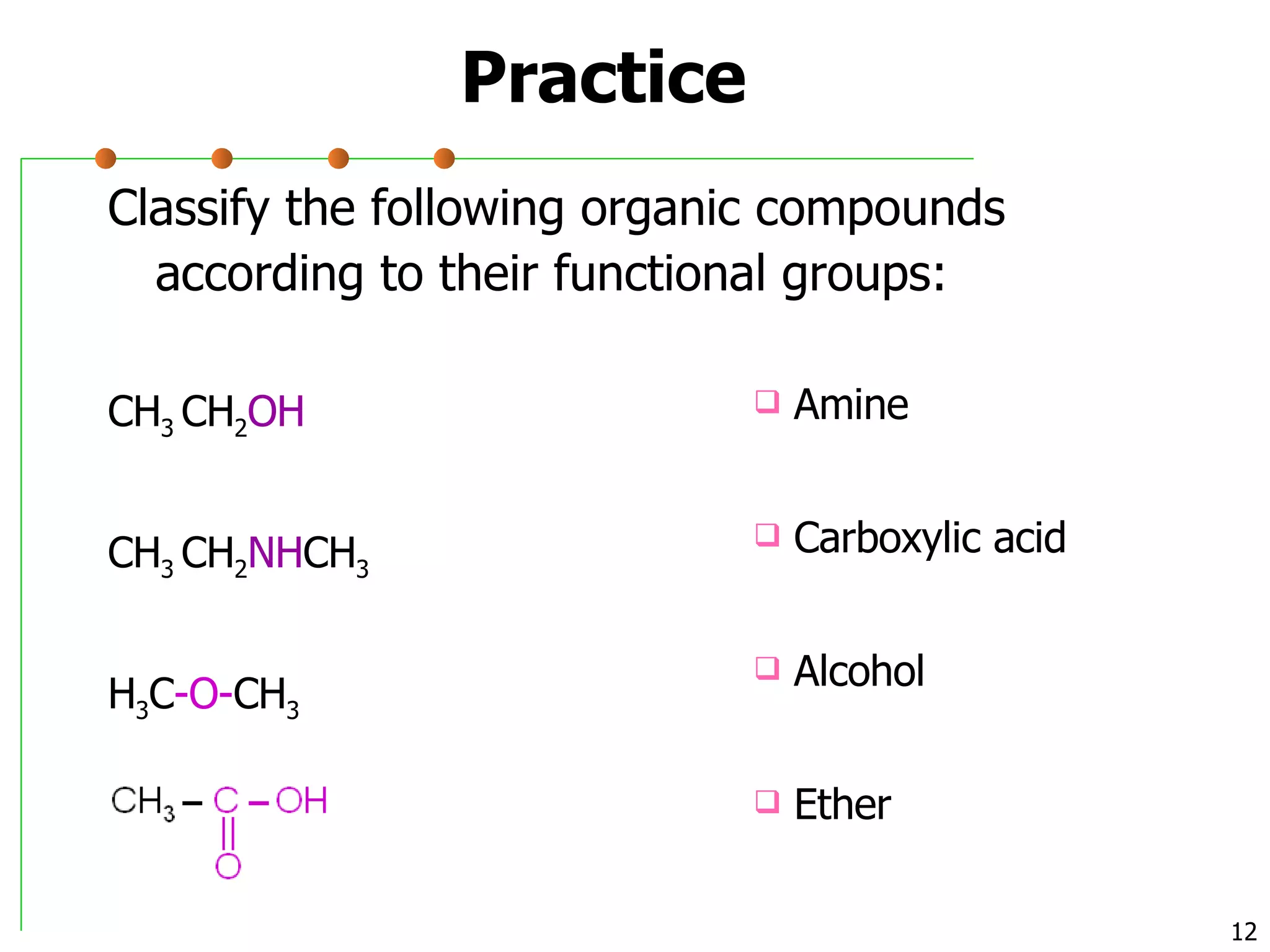 Oc 02 Functional Groups Handout | PPT