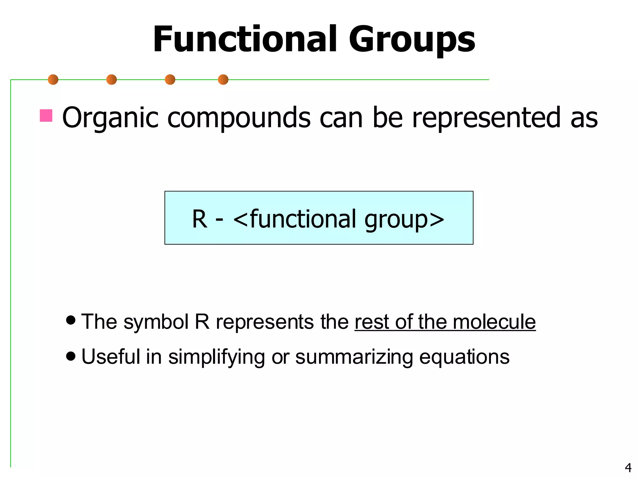 Oc 02 Functional Groups Handout | PPT