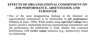 ORGANIZATIONAL COMMITMENT IN OB | PPTX