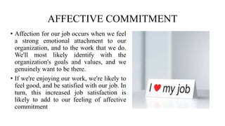 ORGANIZATIONAL COMMITMENT IN OB | PPT