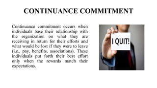 ORGANIZATIONAL COMMITMENT IN OB | PPT