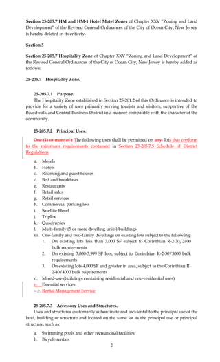Ocean City Hospitality Zone ordinance | PDF