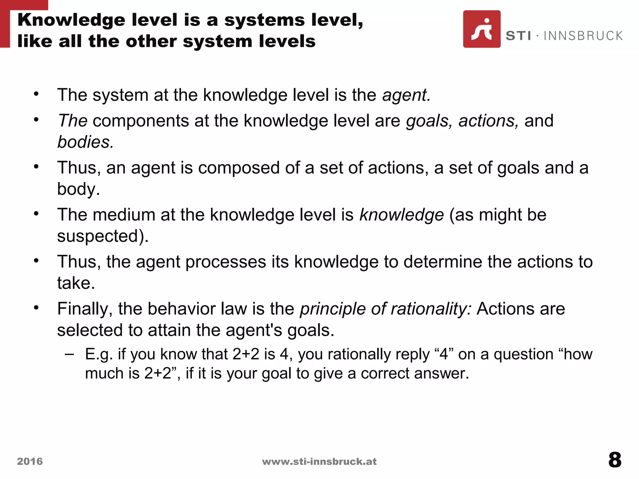The Knowledge Level: Structure and Details (A. Newell, 1982) | PPT