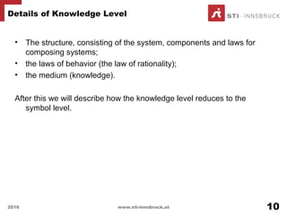 The Knowledge Level: Structure and Details (A. Newell, 1982) | PPT