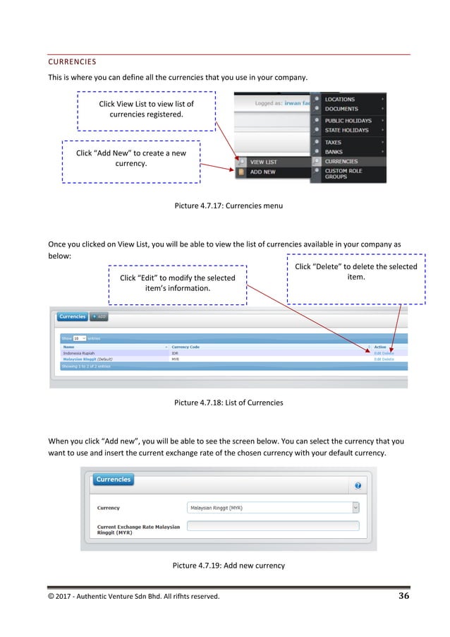 OfficeCentral User Manual (English) - Global Configurations | PDF