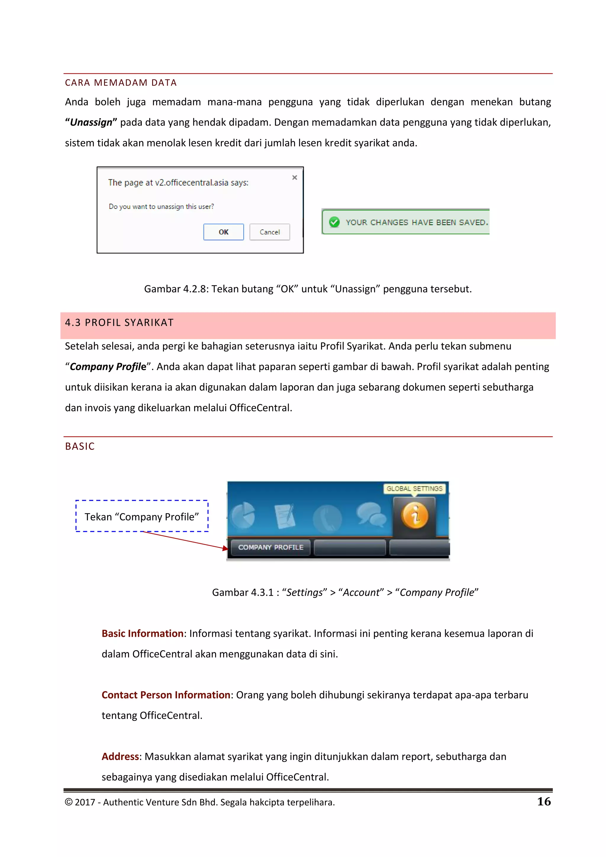 OfficeCentral User Manual - Bahasa Melayu - Konfigurasi Global V3R1 | PDF