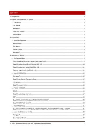 OfficeCentral User Manual - Bahasa Melayu - Konfigurasi Global V3R1 | PDF