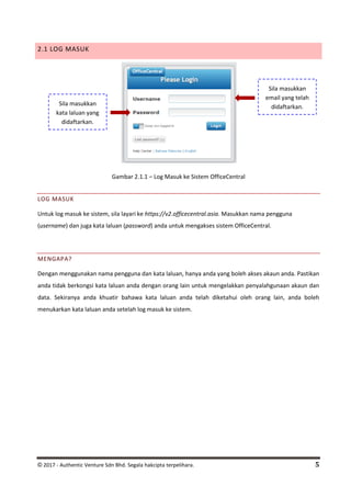 OfficeCentral User Manual - Bahasa Melayu - Konfigurasi Global V3R1 | PDF