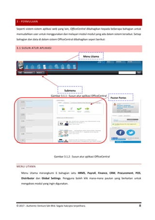 OfficeCentral User Manual - Bahasa Melayu - Konfigurasi Global V3R1 | PDF