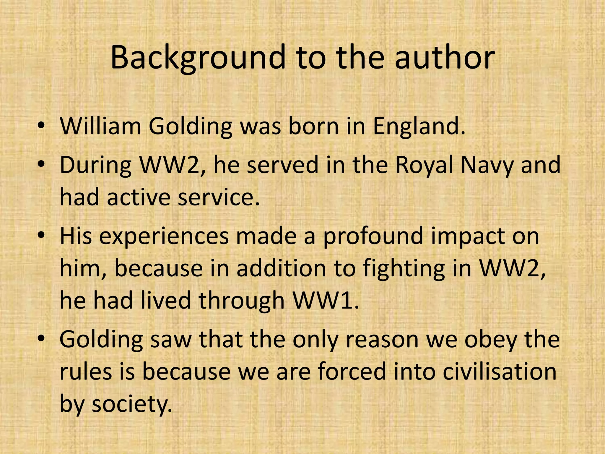 Lord of the Flies - full overview | PPTX