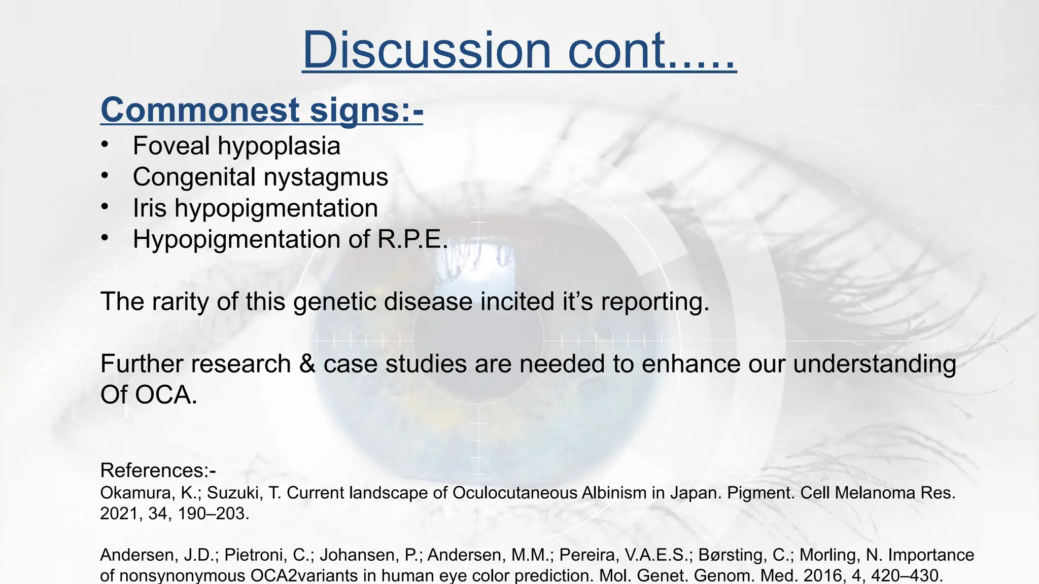 Case presentation on Oculocutaneous albinism.pptx