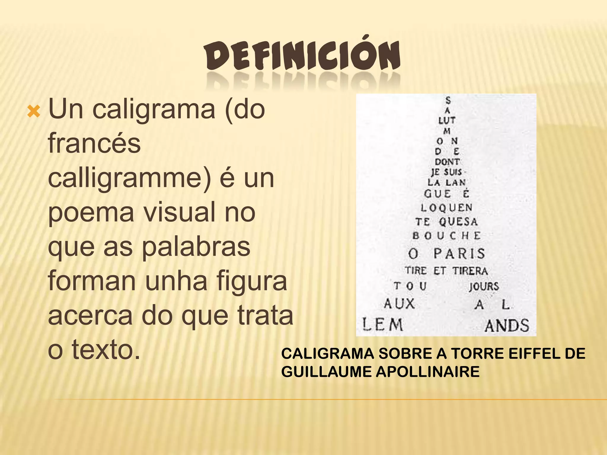 O caligrama | PPT