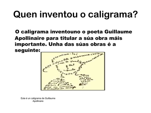 O caligrama | PPTX
