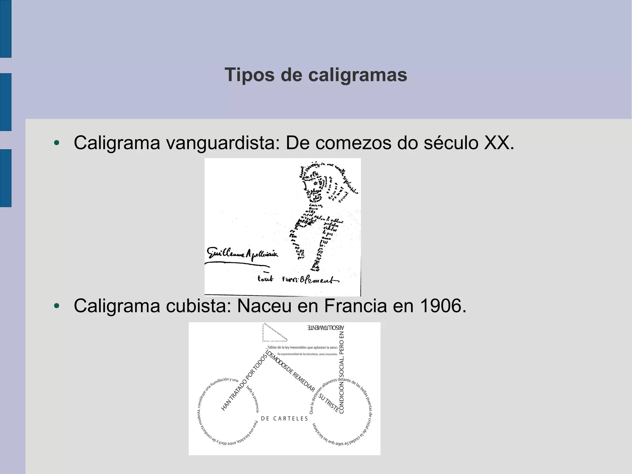 O caligrama. | ODP