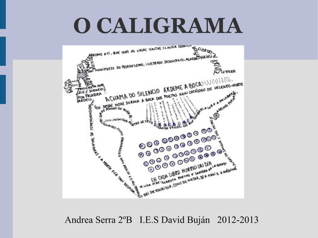 O caligrama. | PPT