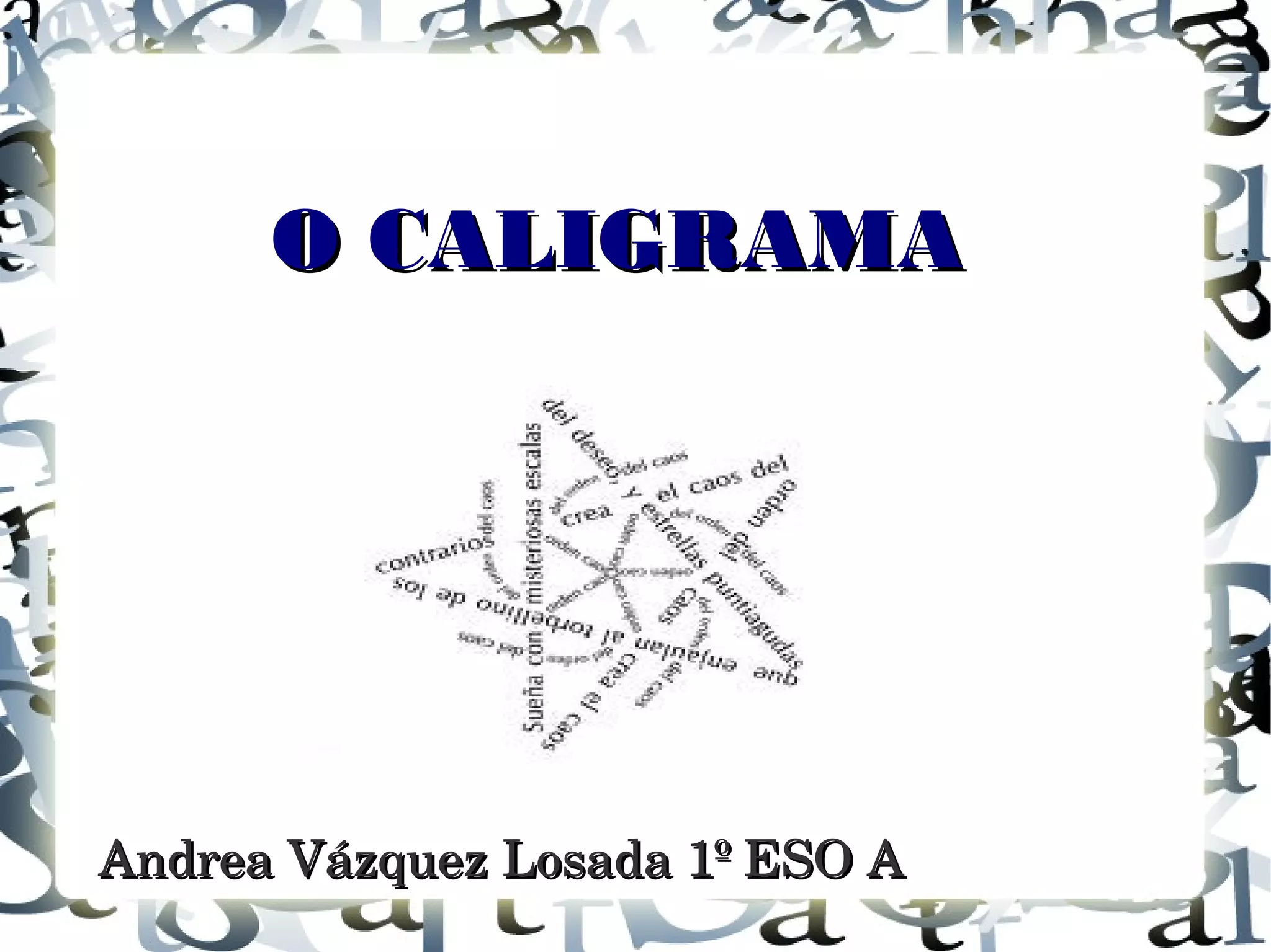 O caligrama | PPT