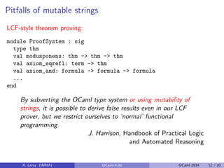 O caml2014 leroy-slides | PDF | Programming Languages | Computing