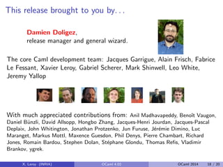O caml2014 leroy-slides | PDF | Programming Languages | Computing