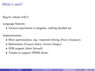 O caml2014 leroy-slides | PDF | Programming Languages | Computing